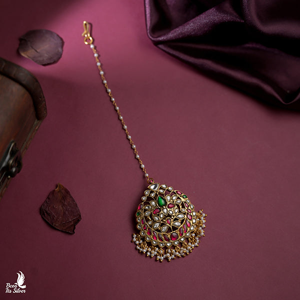 925 Silver Kundan Tikka -0189