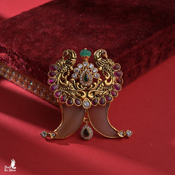 925 Silver Puligoru Peacock Pendant - 0434