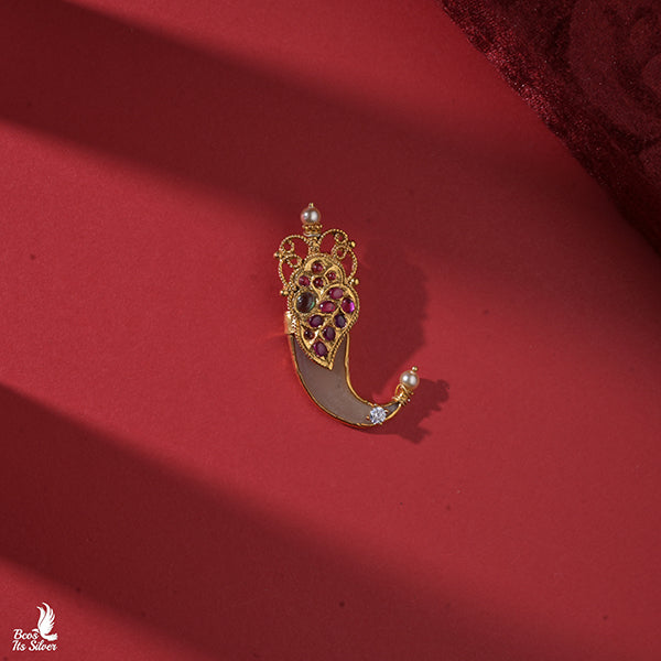 925 Silver Puligoru Ruby Pendant - 0438