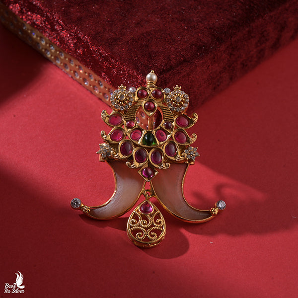 925 Silver Ruby Puligoru Pendant -0419