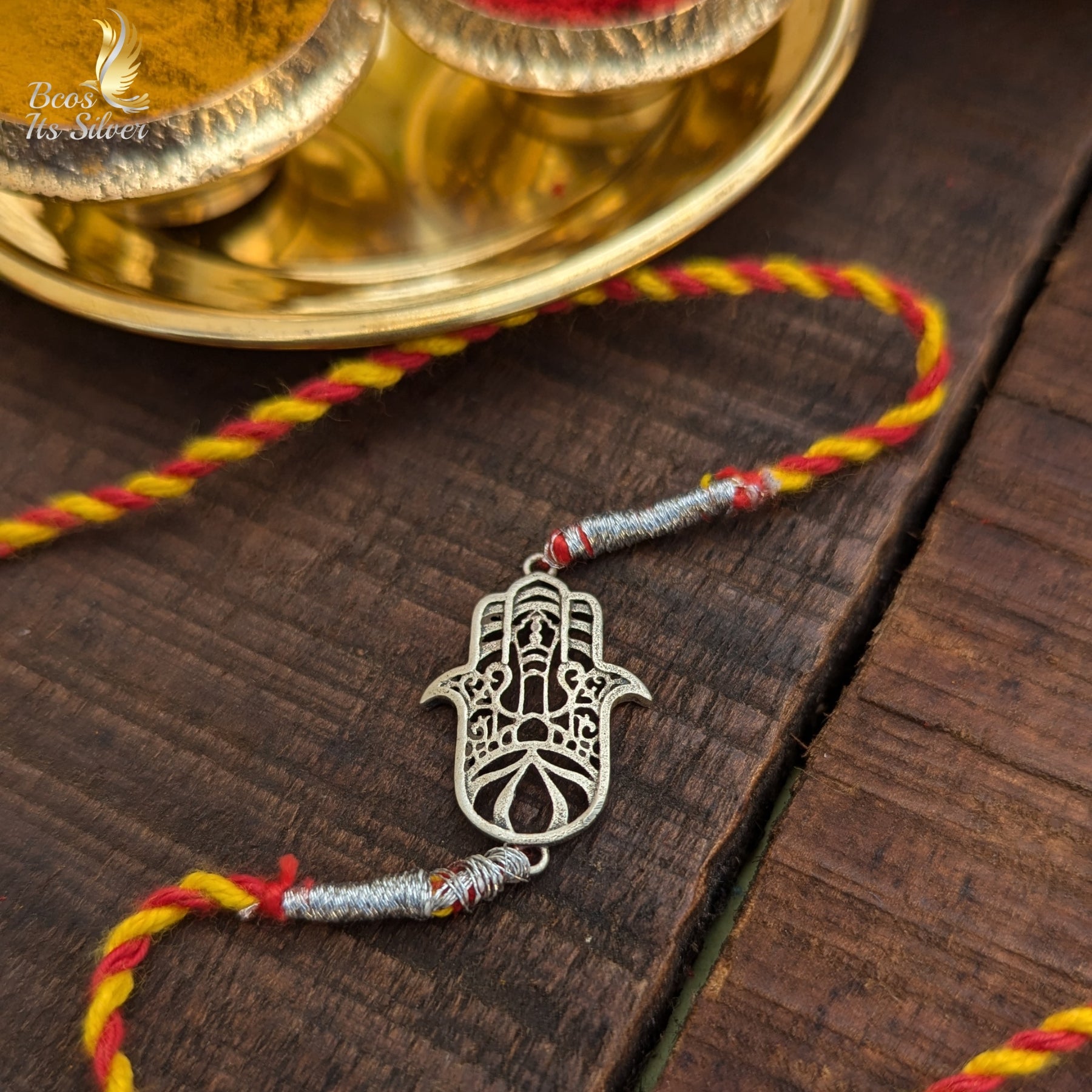 925 silver Hand Rakhi - 3949