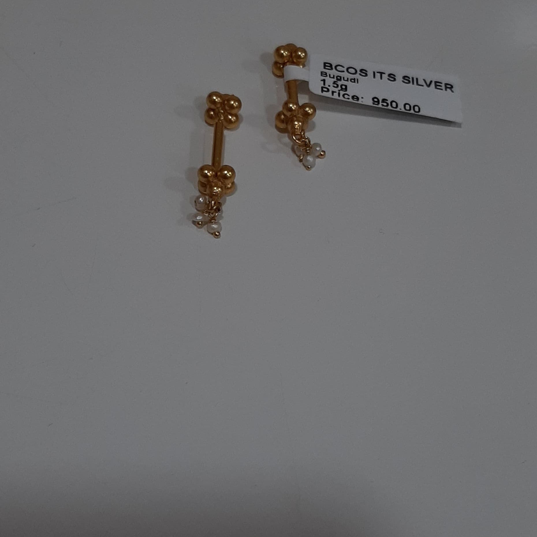 Pure 925 Silver gold plated Bugadi -9648