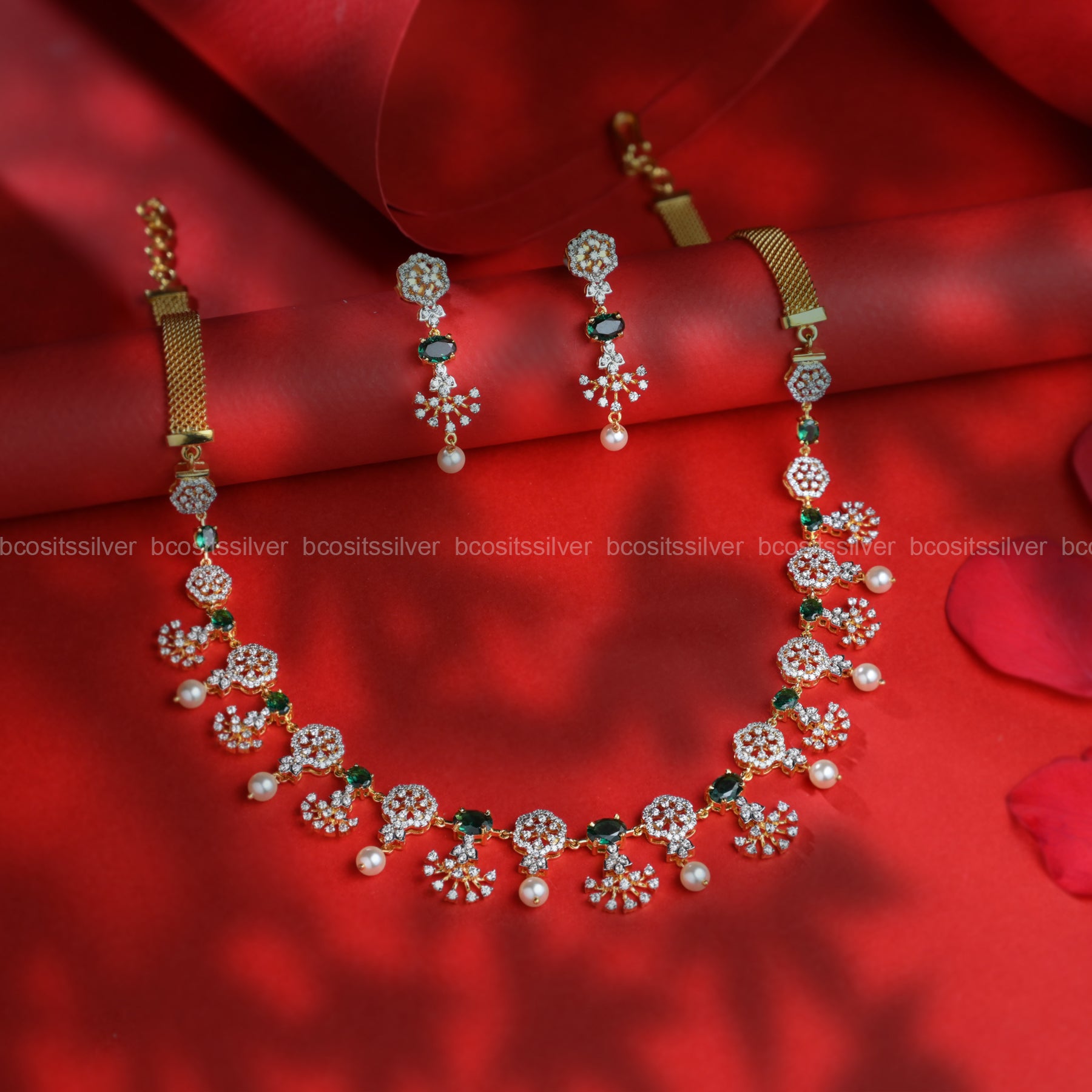 Theia Diamond Look Necklace - 081 - ( MADE TO ORDER )